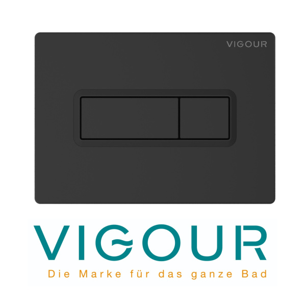 VIGOUR TEES WC-Betätigungsplatte für 2-Mengenspülung, schwarz matt, € 60,00