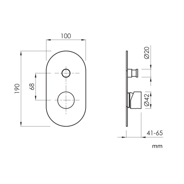BB LOOP K Unterputz 2-Wege-Dusch-Brausebatterie mit Unterputz-Einbauk ...